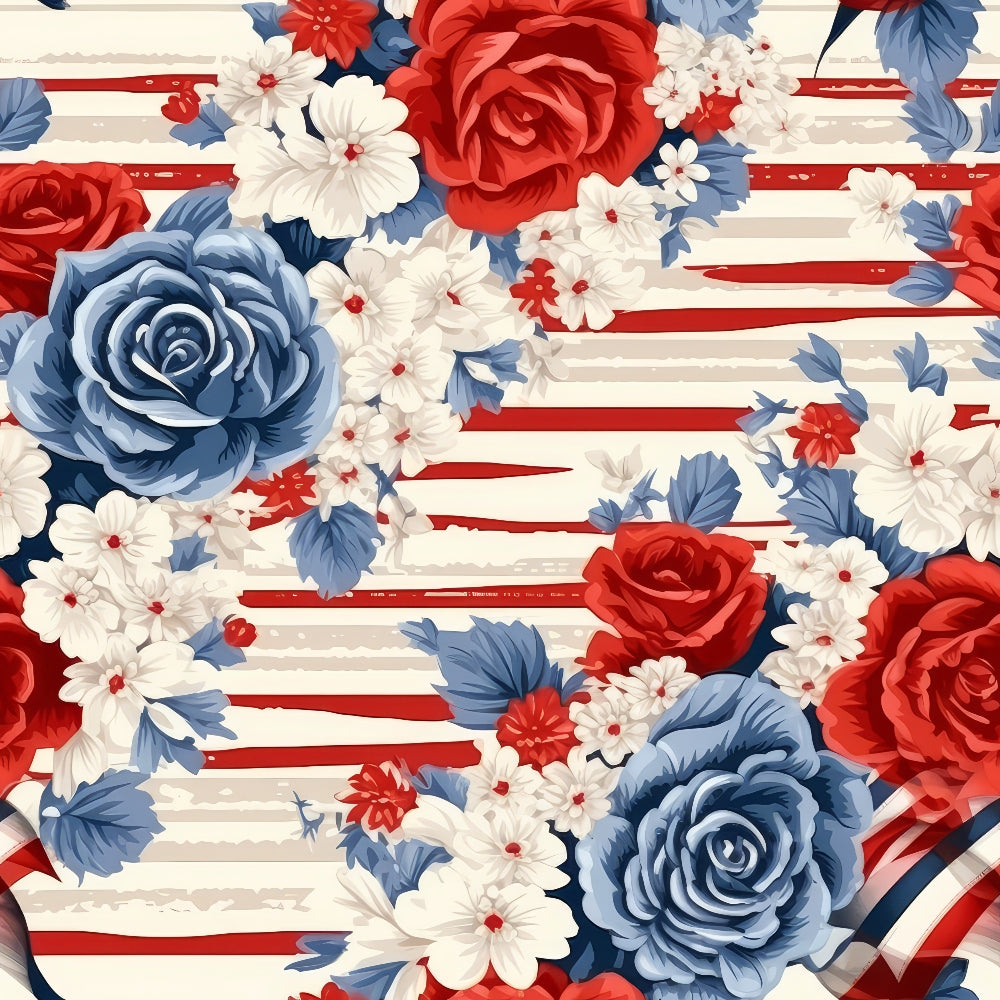 Patriotic Shabby Chic Pattern 2 Quilting Cotton Fabric ...