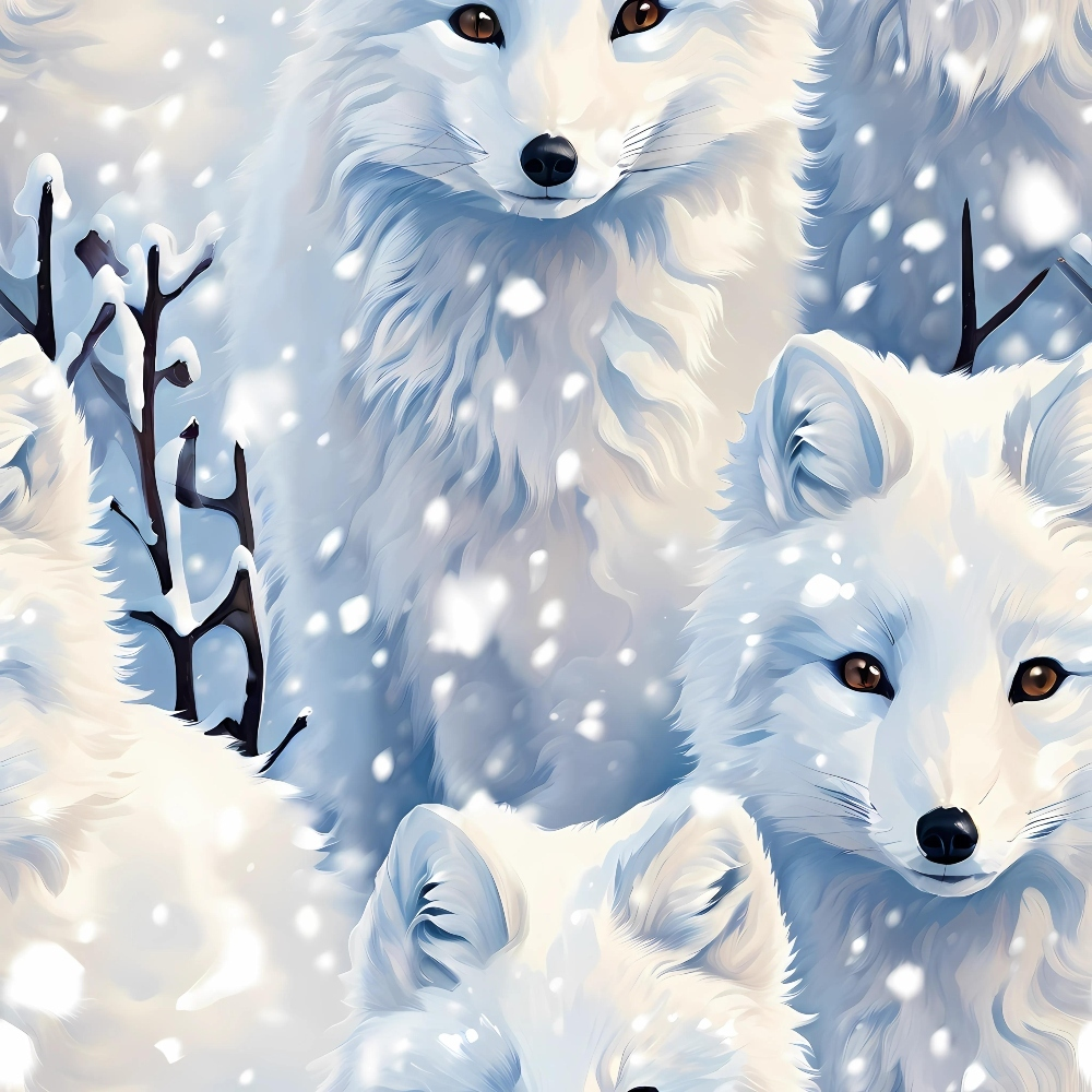 Winter Animals Pattern 6 Quilting Cotton Fabric – FabricMegaStore.com