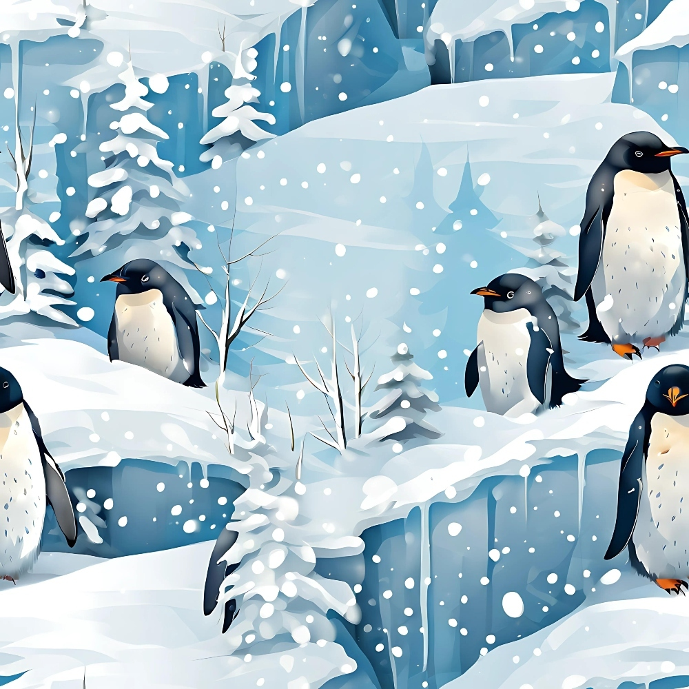 Winter Animals Pattern 8 Quilting Cotton Fabric – FabricMegaStore.com