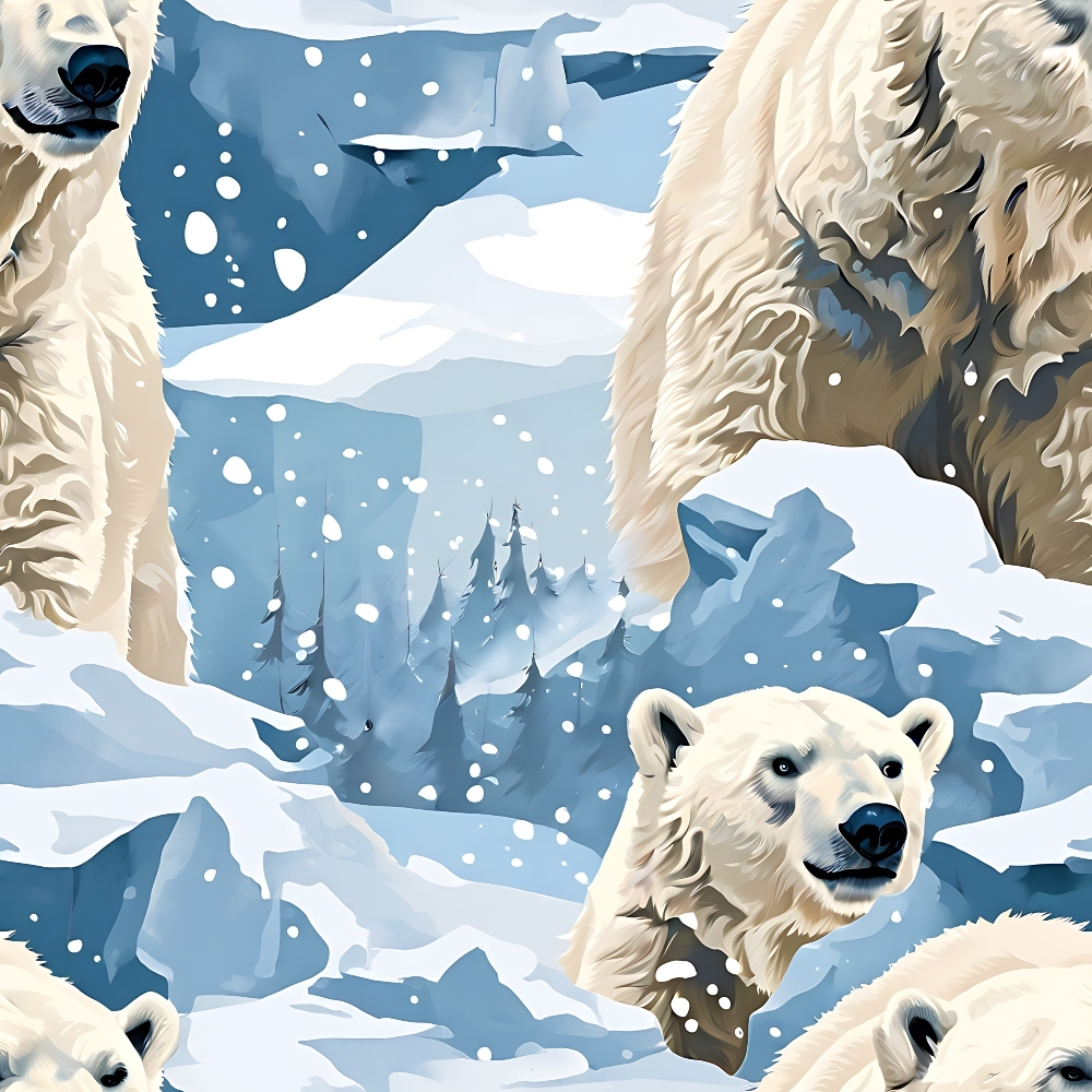 Winter Animals Pattern 9 Quilting Cotton Fabric – FabricMegaStore.com