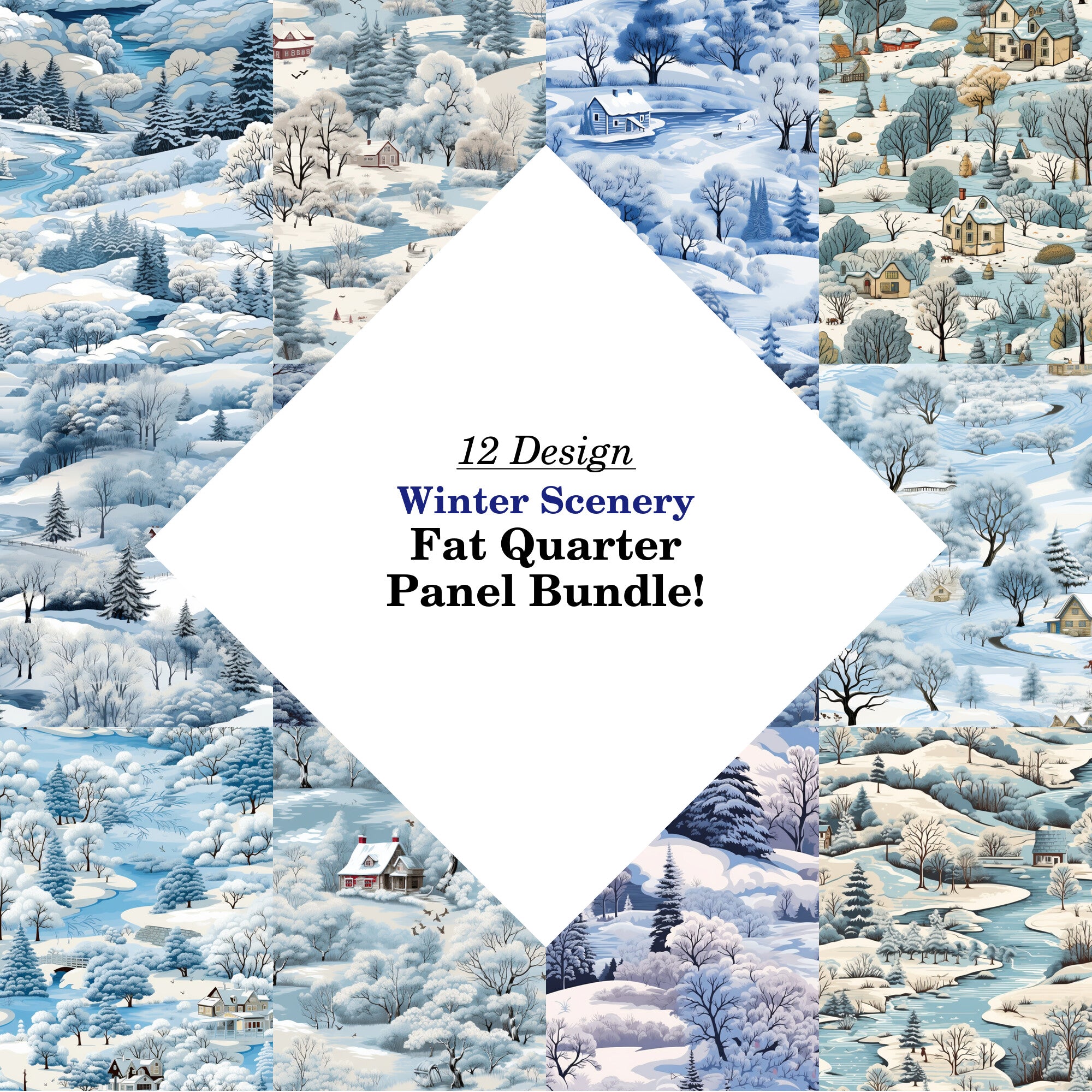 Winter Scenery Fat Quarter Bundle – FabricMegaStore.com