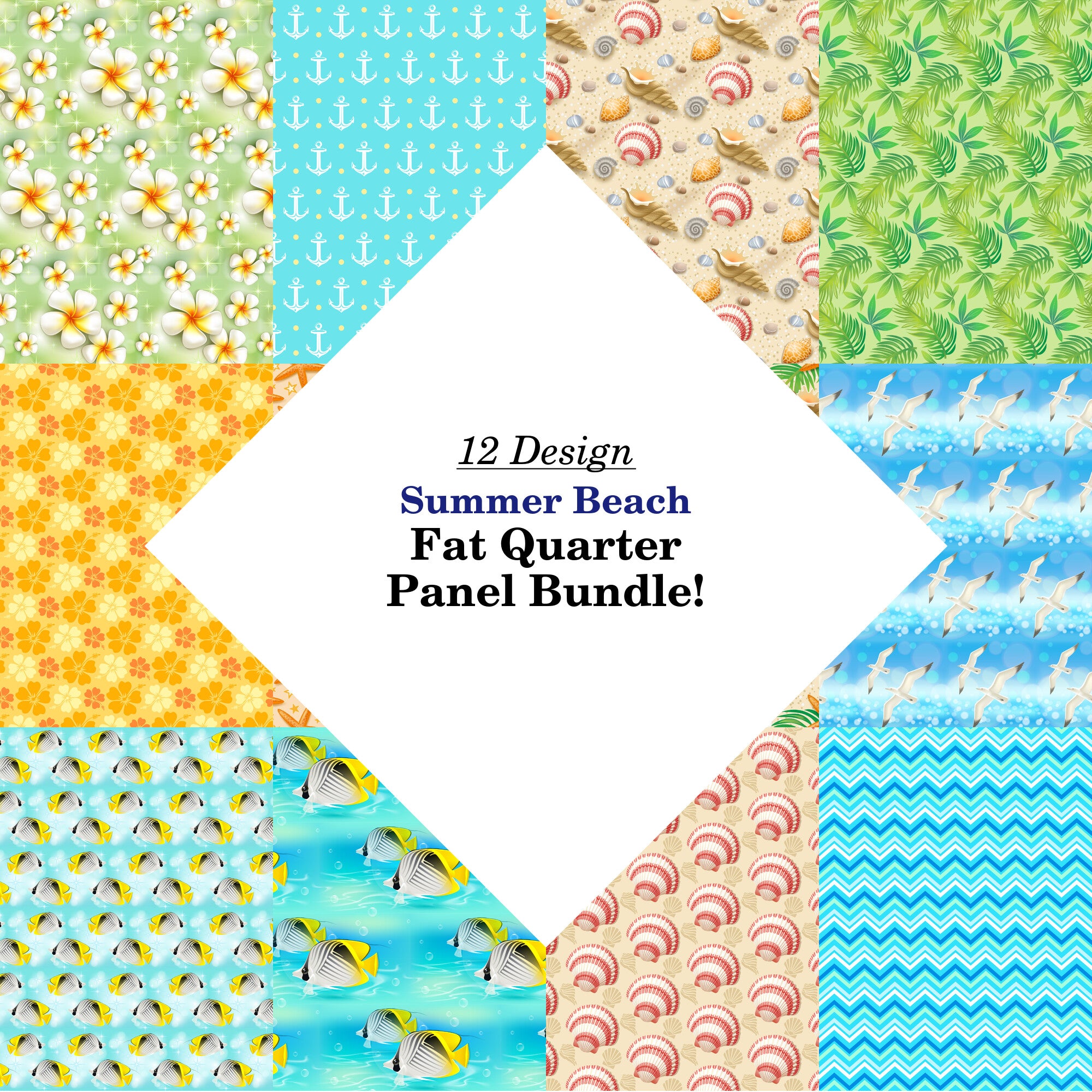 Summer Beach Fat Quarter Bundle – FabricMegaStore.com