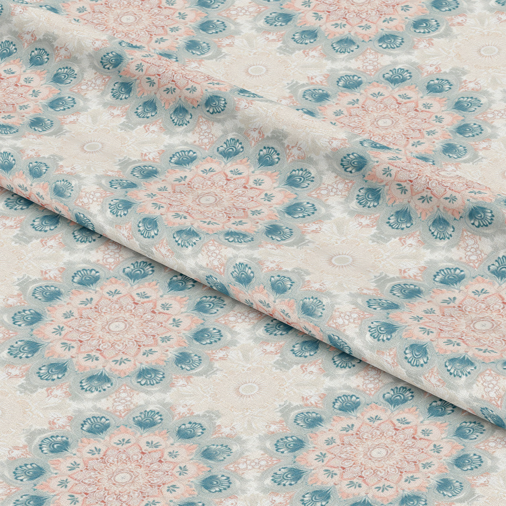 Pastel Mandala Pattern 10 Quilting Cotton Fabric – FabricMegaStore.com