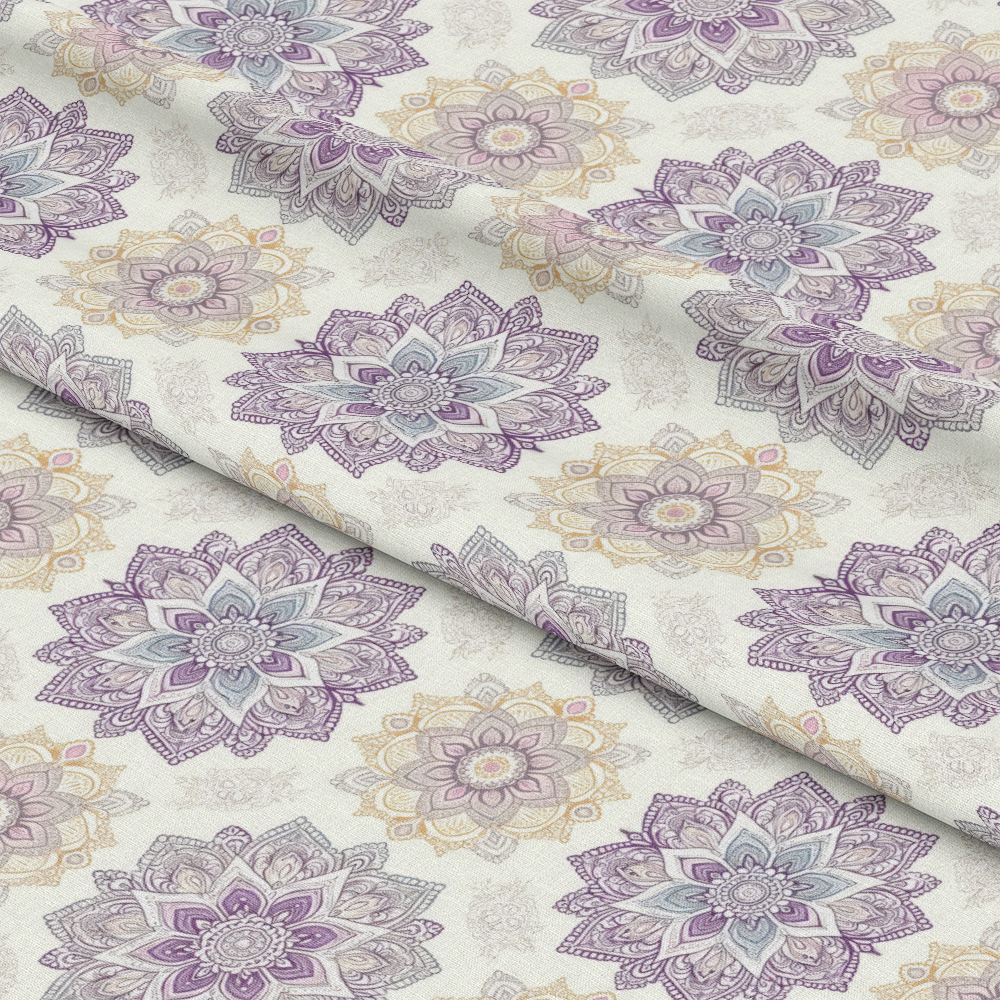 Pastel Mandala Pattern 2 Quilting Cotton Fabric – FabricMegaStore.com