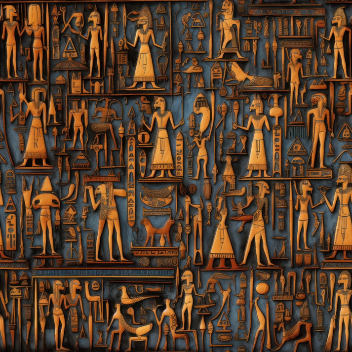 2D Ancient Egypt Pattern 11 Quilting Cotton Fabric – FabricMegaStore.com