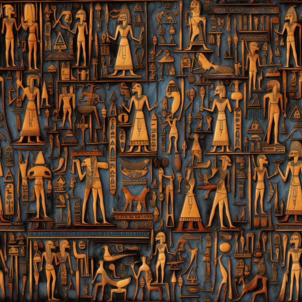 2D Ancient Egypt Pattern 11 Quilting Cotton Fabric – FabricMegaStore.com