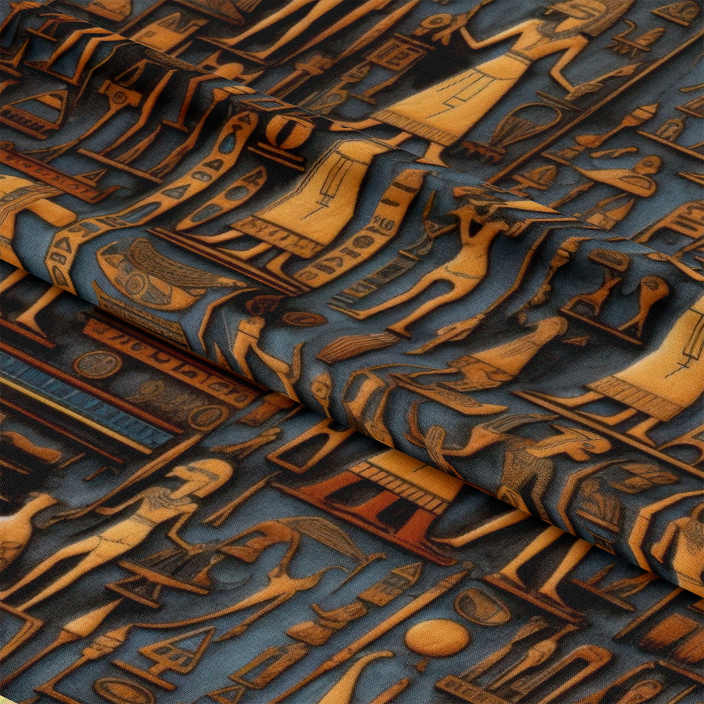 2D Ancient Egypt Pattern 11 Quilting Cotton Fabric – FabricMegaStore.com