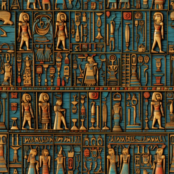 2D Ancient Egypt Pattern 15 Quilting Cotton Fabric – FabricMegaStore.com