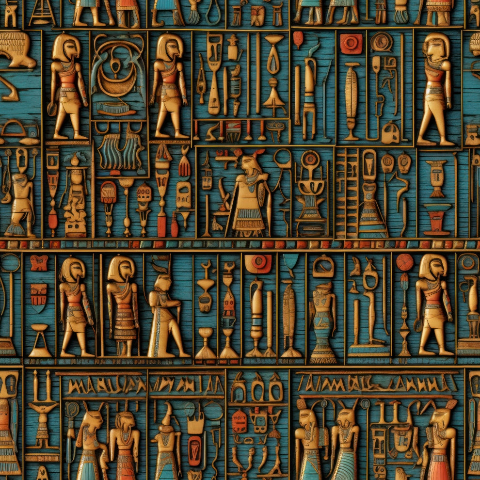 2D Ancient Egypt Pattern 15 Quilting Cotton Fabric – FabricMegaStore.com
