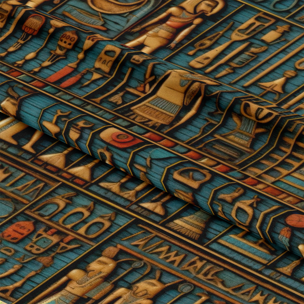 2D Ancient Egypt Pattern 15 Quilting Cotton Fabric – FabricMegaStore.com