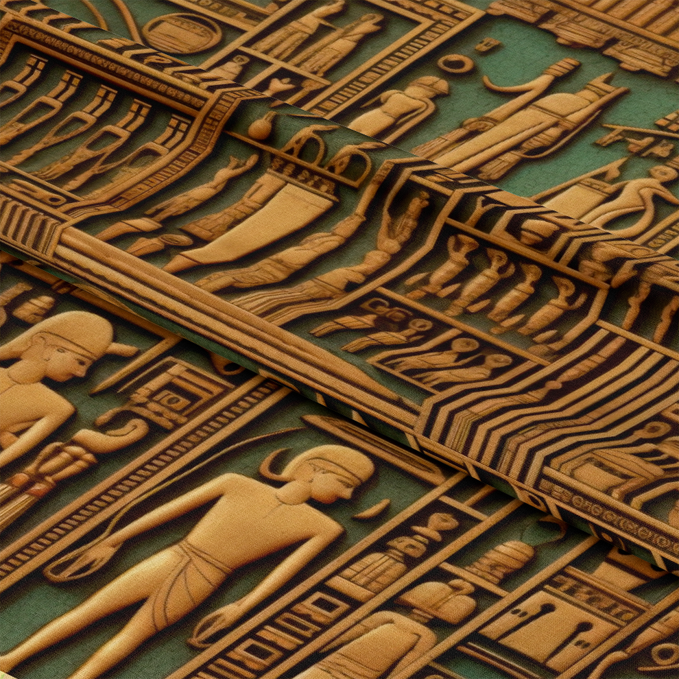 2D Ancient Egypt Pattern 17 Quilting Cotton Fabric – FabricMegaStore.com
