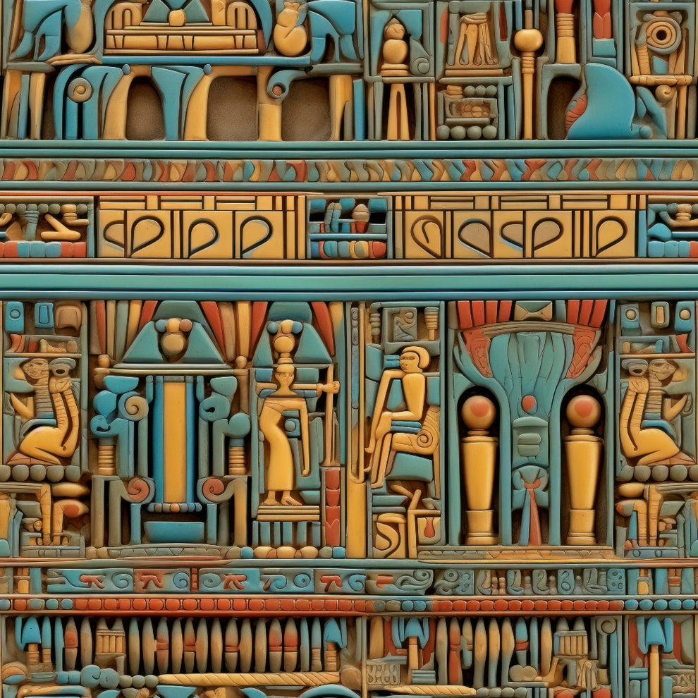 2D Ancient Egypt Pattern 20 Quilting Cotton Fabric – FabricMegaStore.com