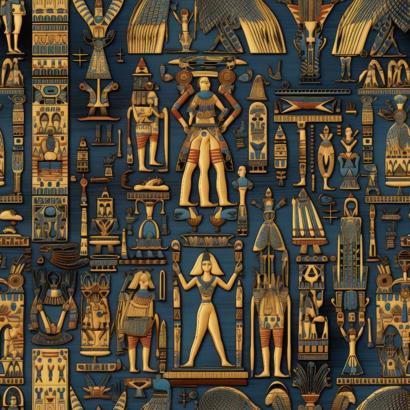 2D Ancient Egypt Pattern 31 Quilting Cotton Fabric – FabricMegaStore.com