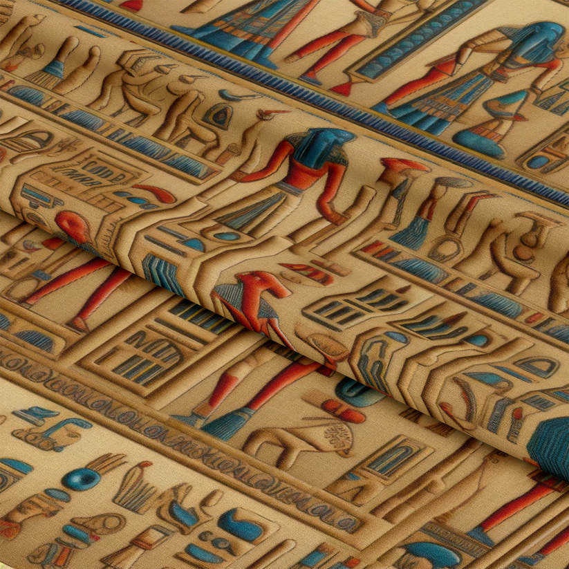 2D Ancient Egypt Pattern 51 Quilting Cotton Fabric – FabricMegaStore.com