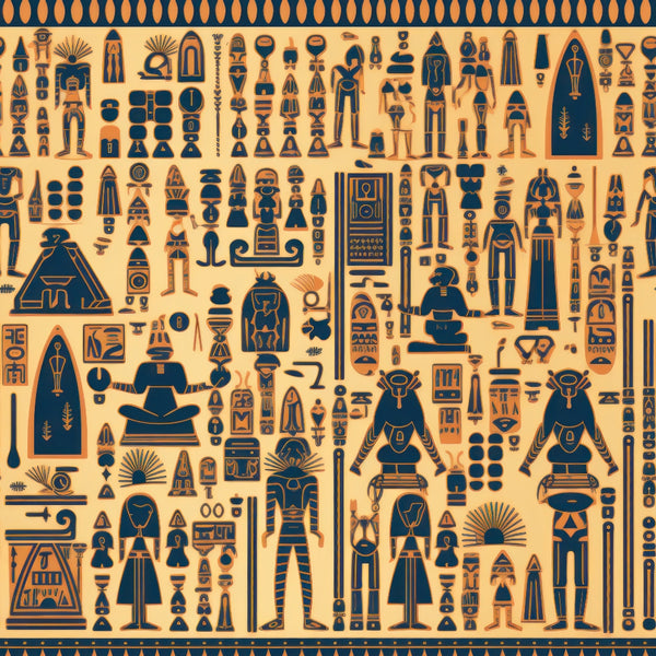2D Ancient Egypt Pattern 60 Quilting Cotton Fabric – FabricMegaStore.com