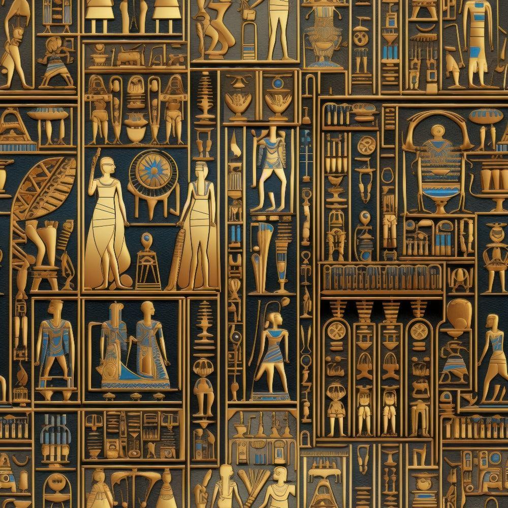2D Ancient Egypt Pattern 14 Quilting Cotton Fabric – FabricMegaStore.com