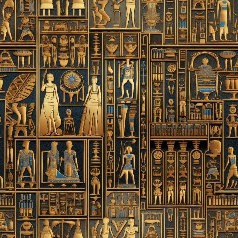 2D Ancient Egypt Pattern 14 Quilting Cotton Fabric – FabricMegaStore.com