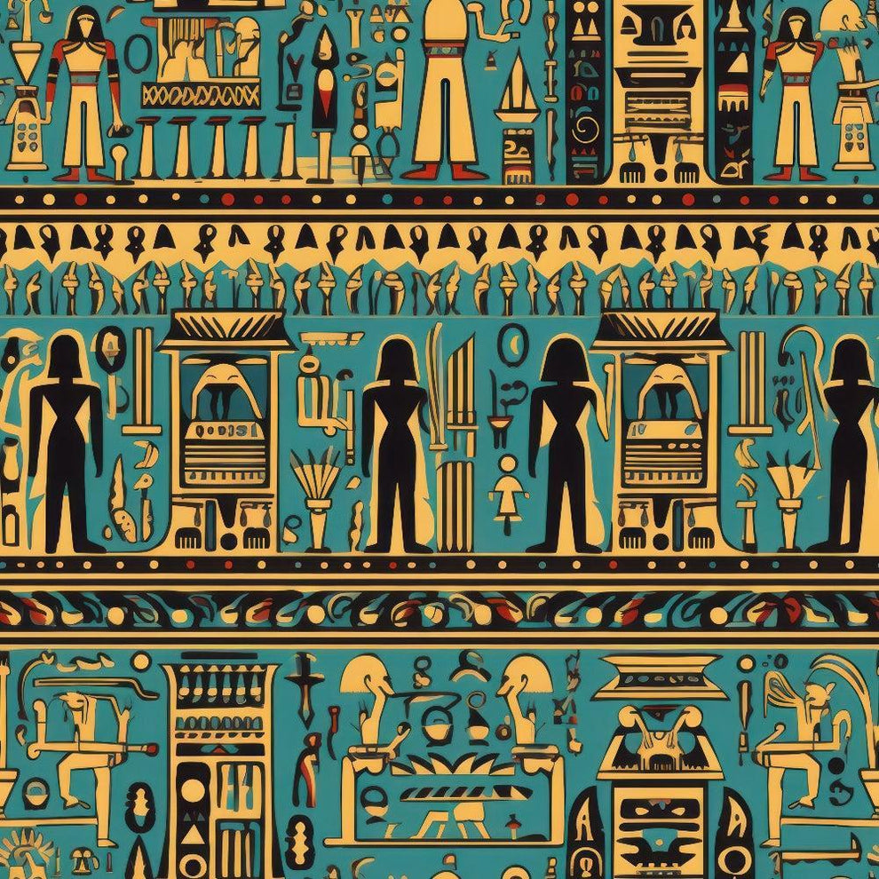 2D Ancient Egypt Pattern 49 Quilting Cotton Fabric – FabricMegaStore.com