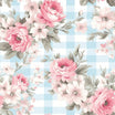 Shabby Chic Floral Plaid Pattern 3 Quilting Cotton Fabric ...