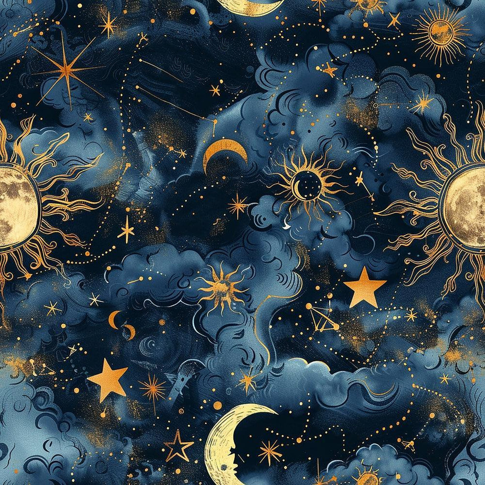 Golden Cosmos Pattern 3 Quilting Cotton Fabric – FabricMegaStore.com
