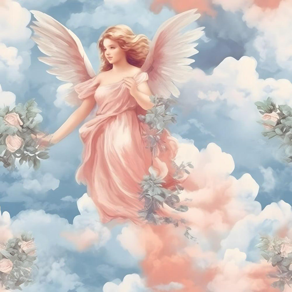 Vintage Angels in Heavenly Skies – FabricMegaStore.com