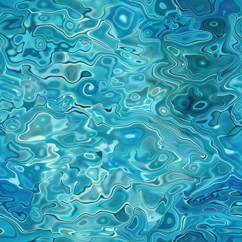 Blue Water Pattern 1 Quilting Cotton Fabric – FabricMegaStore.com