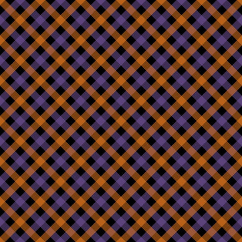Halloween Plaid Pattern 3 Quilting Cotton Fabric – FabricMegaStore.com