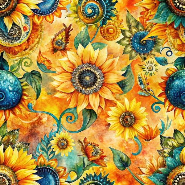 Sunflower Fields Pattern 5 Quilting Cotton Fabric – FabricMegaStore.com