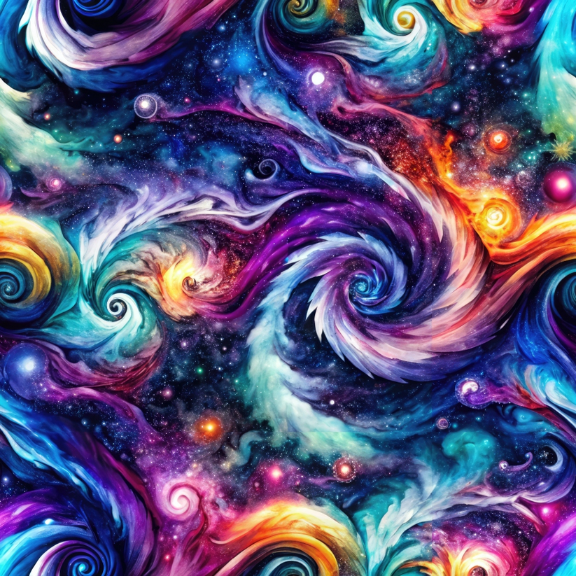 Cosmic Swirls Pattern 9 Quilting Cotton Fabric – FabricMegaStore.com