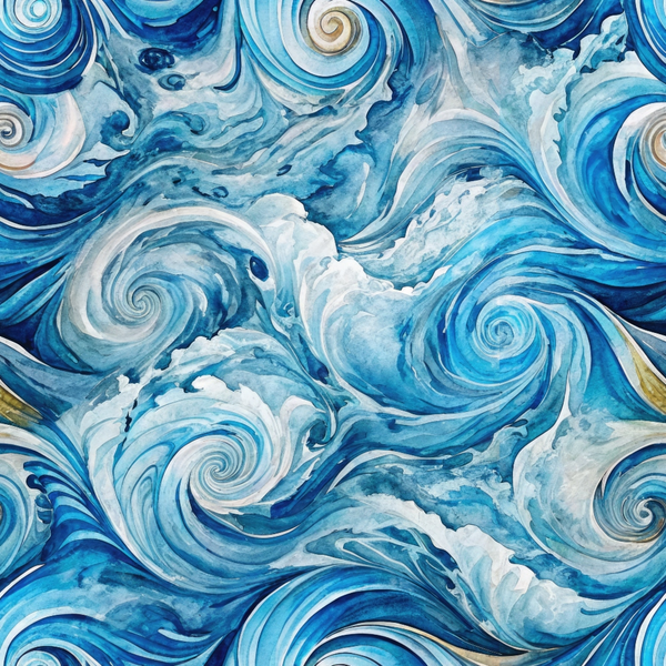 Ocean Swirls Pattern 6 Quilting Cotton Fabric – FabricMegaStore.com