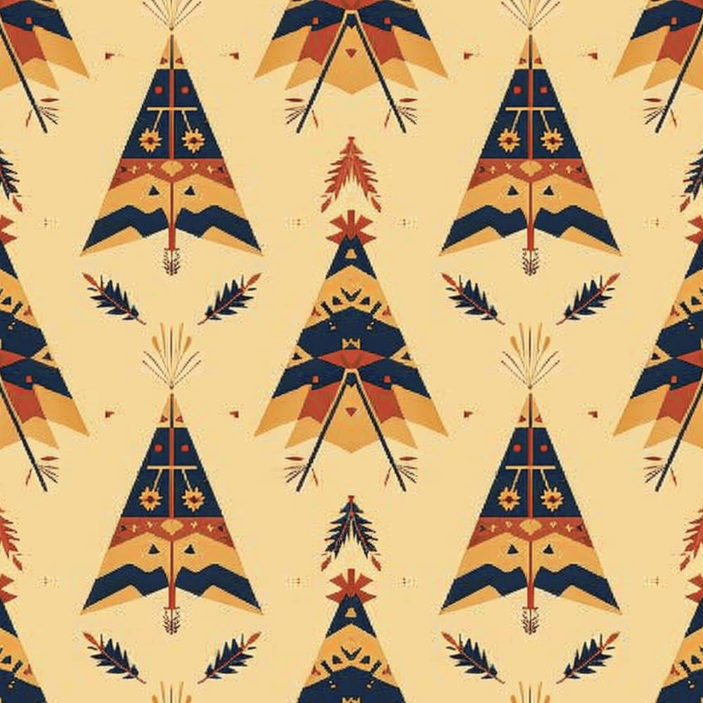Retro Native American Pattern 2 Quilting Cotton Fabric ...