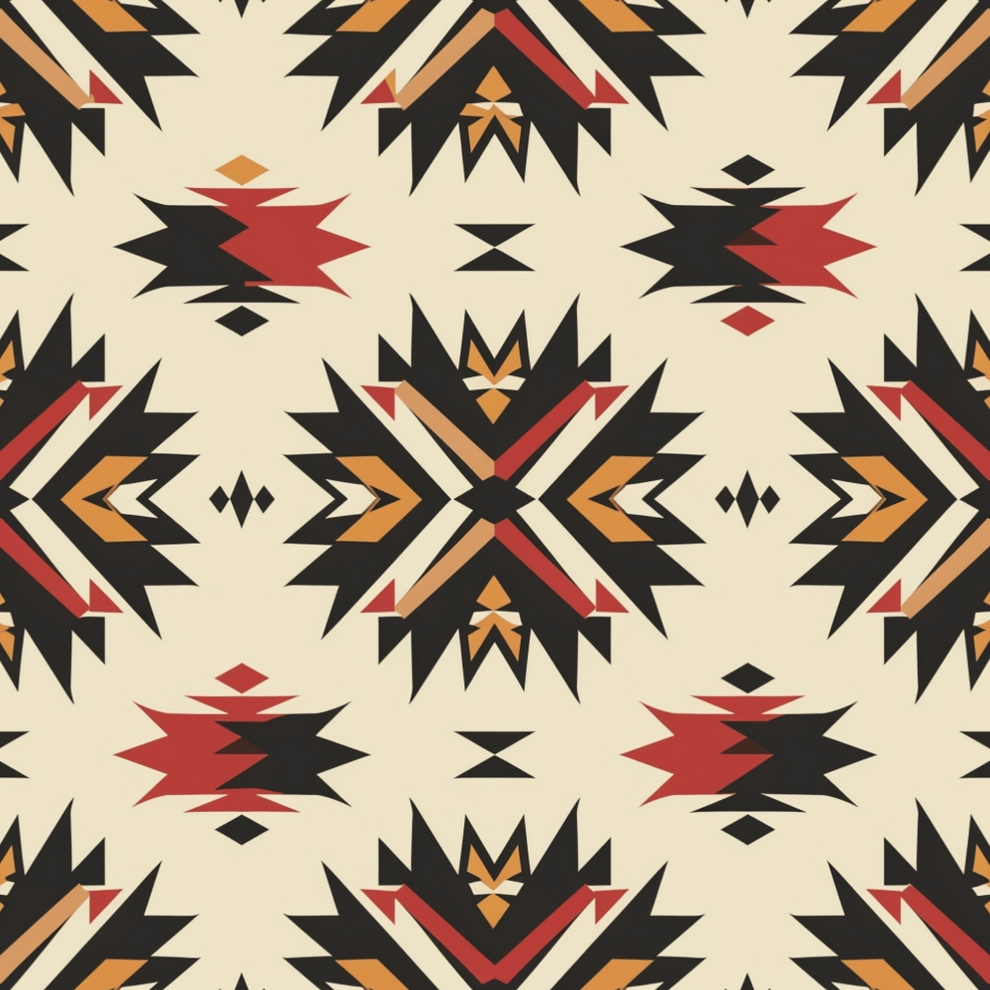 Retro Native American Pattern 7 Quilting Cotton Fabric ...