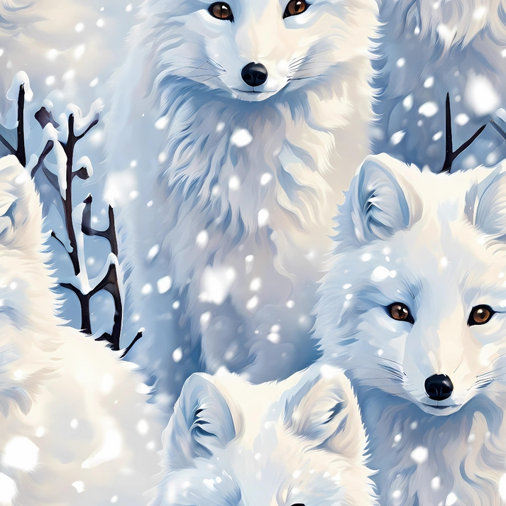 Winter Animals Pattern 6 Quilting Cotton Fabric – FabricMegaStore.com