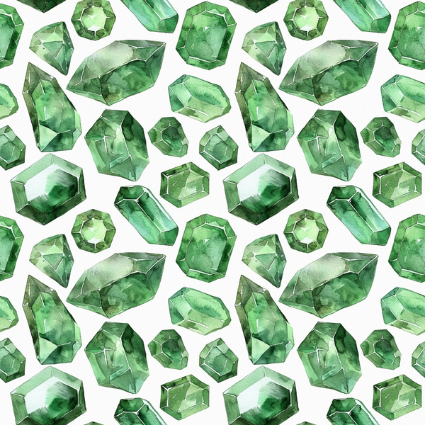 Emerald Gemstones Pattern 3 Quilting Cotton Fabric – FabricMegaStore.com