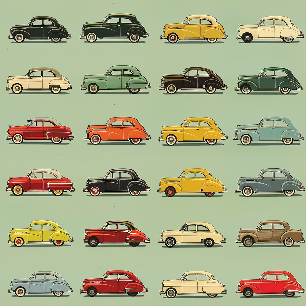 Midcentury Cars – FabricMegaStore.com