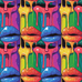 Rainbow Dripping Lips Art Pattern 4 Quilting Cotton Fabric ...