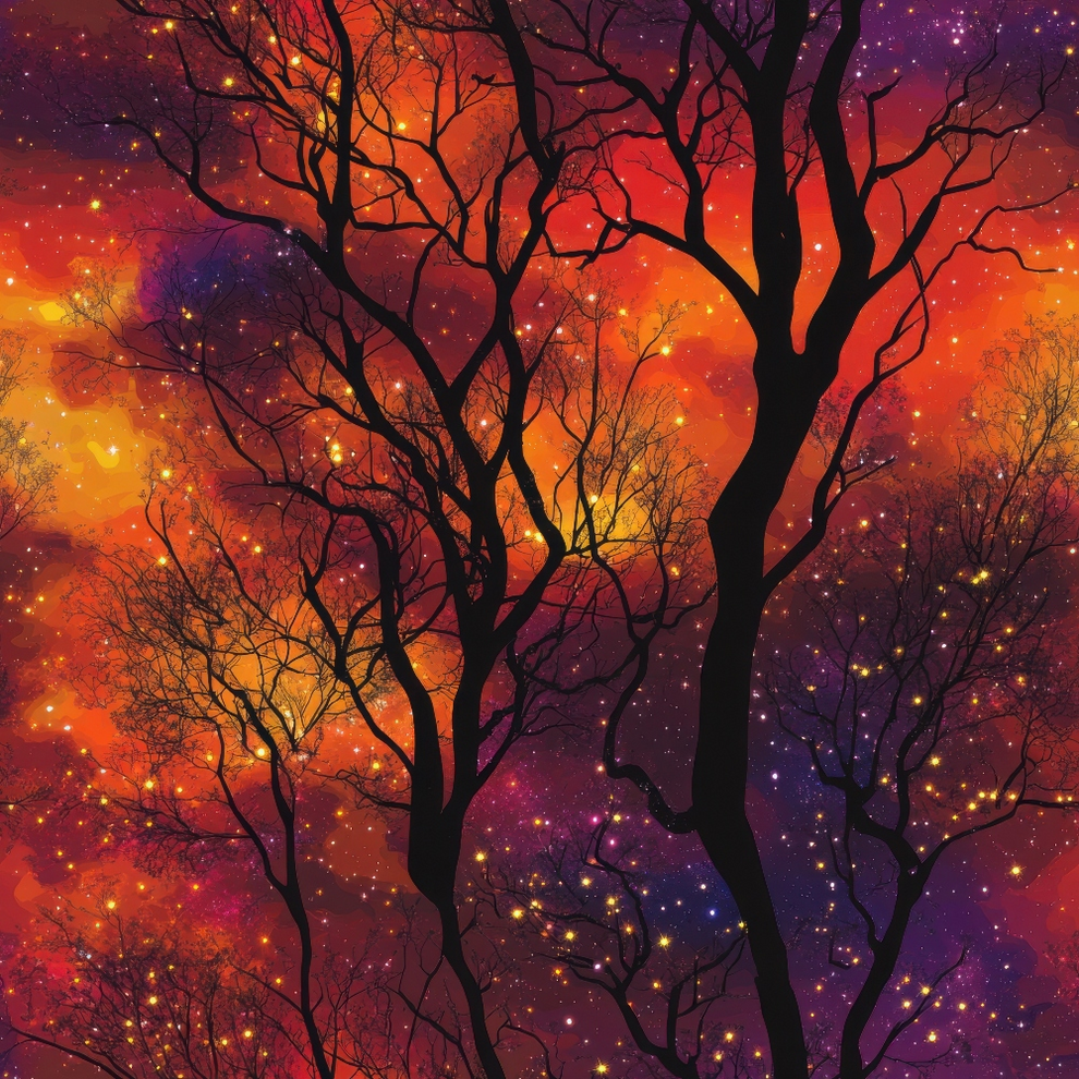 Starry Night Sky Pattern 14 Quilting Cotton Fabric – FabricMegaStore.com
