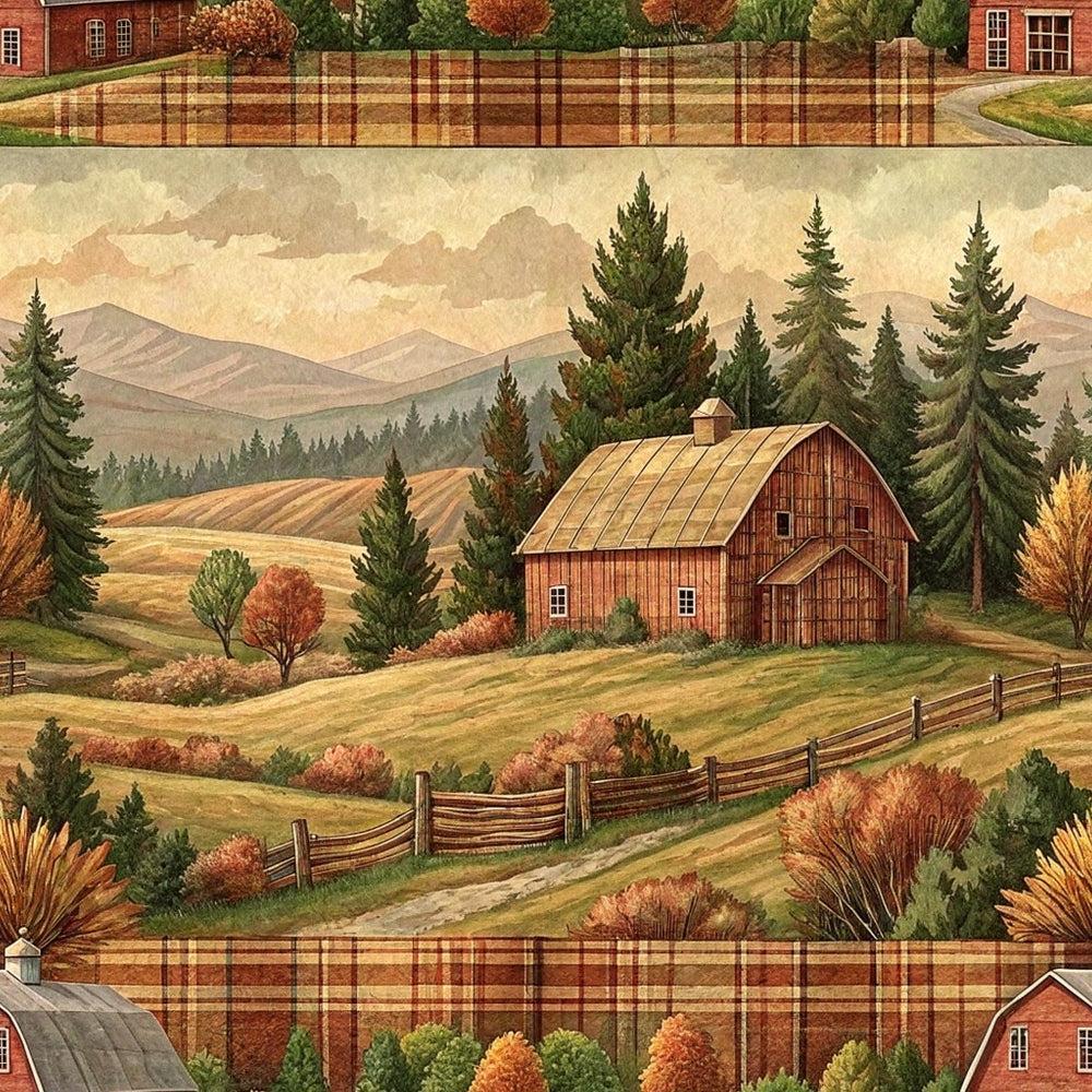 Rustic Country Farmhouse Plaid Pattern 3 Quilting Cotton Fabric ...