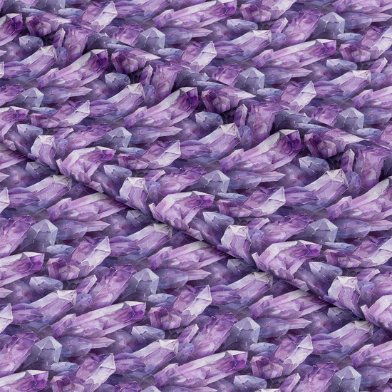 Amethyst Gemstones Pattern 4 Quilting Cotton Fabric – FabricMegaStore.com