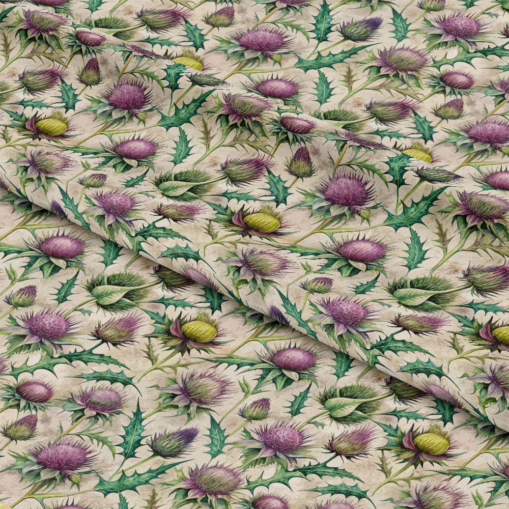 Art Nouveau Globe Thistles Pattern 3 Quilting Cotton Fabric ...