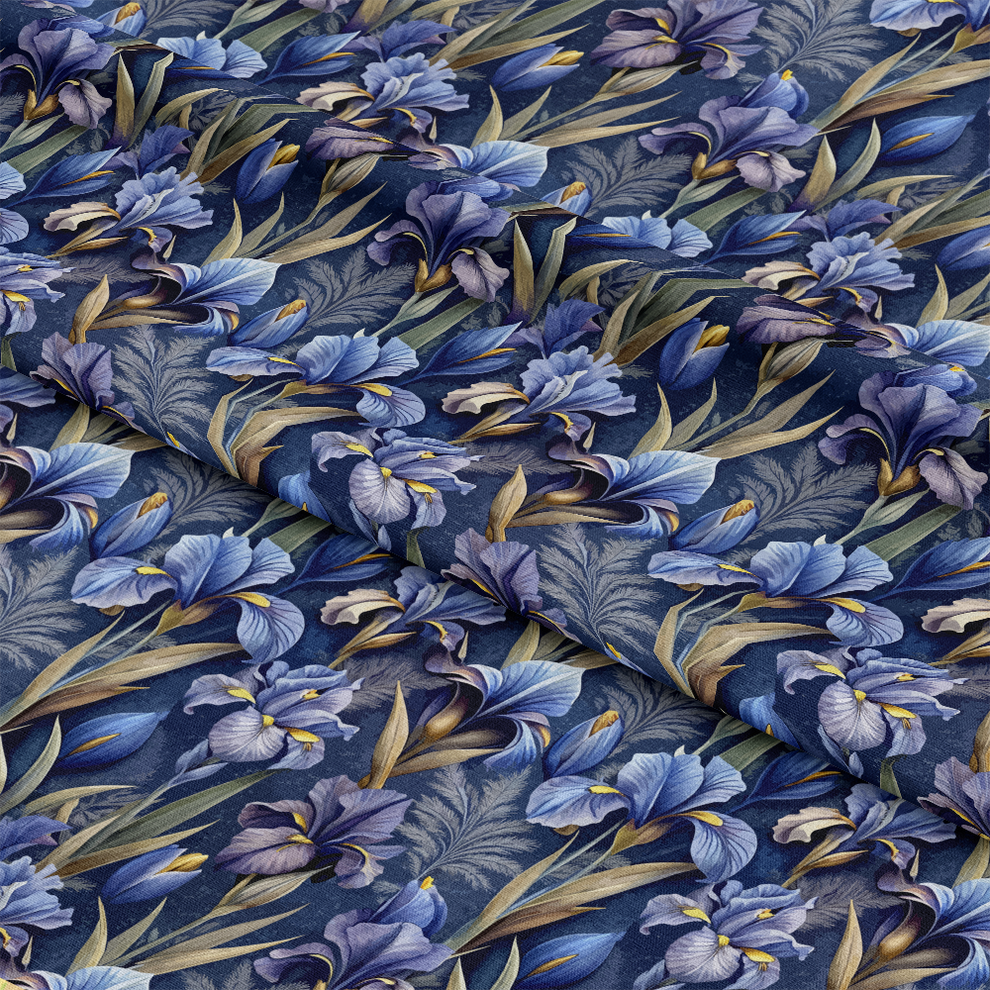 Art Nouveau Iris Sweep Pattern 1 Quilting Cotton Fabric ...