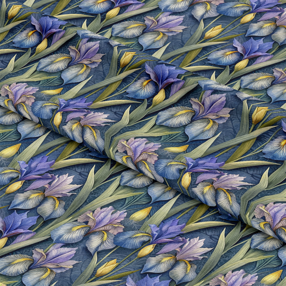 Art Nouveau Iris Sweep Pattern 2 Quilting Cotton Fabric ...
