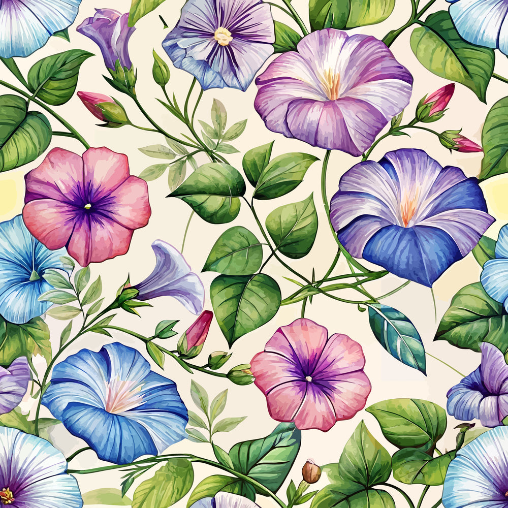 Art Nouveau Morning Glories Pattern 1 Quilting Cotton Fabric ...