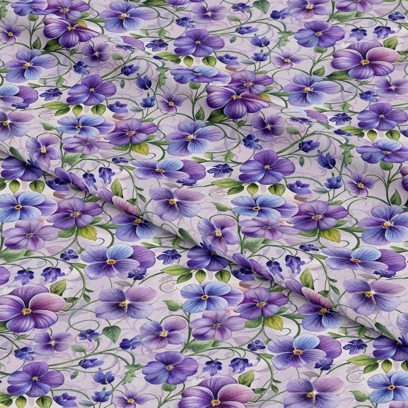Art Nouveau Violets Pattern 1 Quilting Cotton Fabric – FabricMegaStore.com