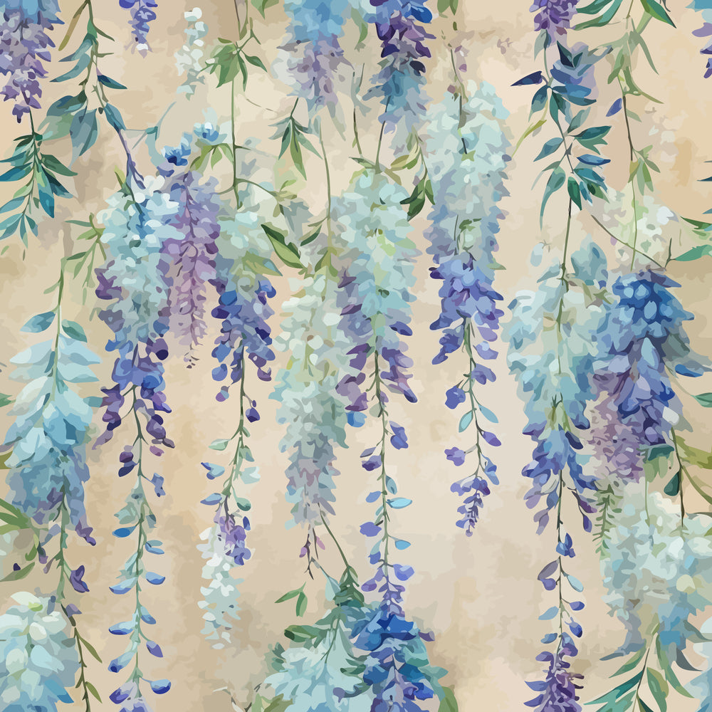 Art Nouveau Wisteria Vines Pattern 1 Quilting Cotton Fabric ...