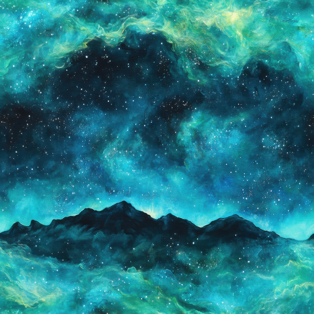 Aurora Starry Night Sky Pattern 21 Quilting Cotton Fabric ...