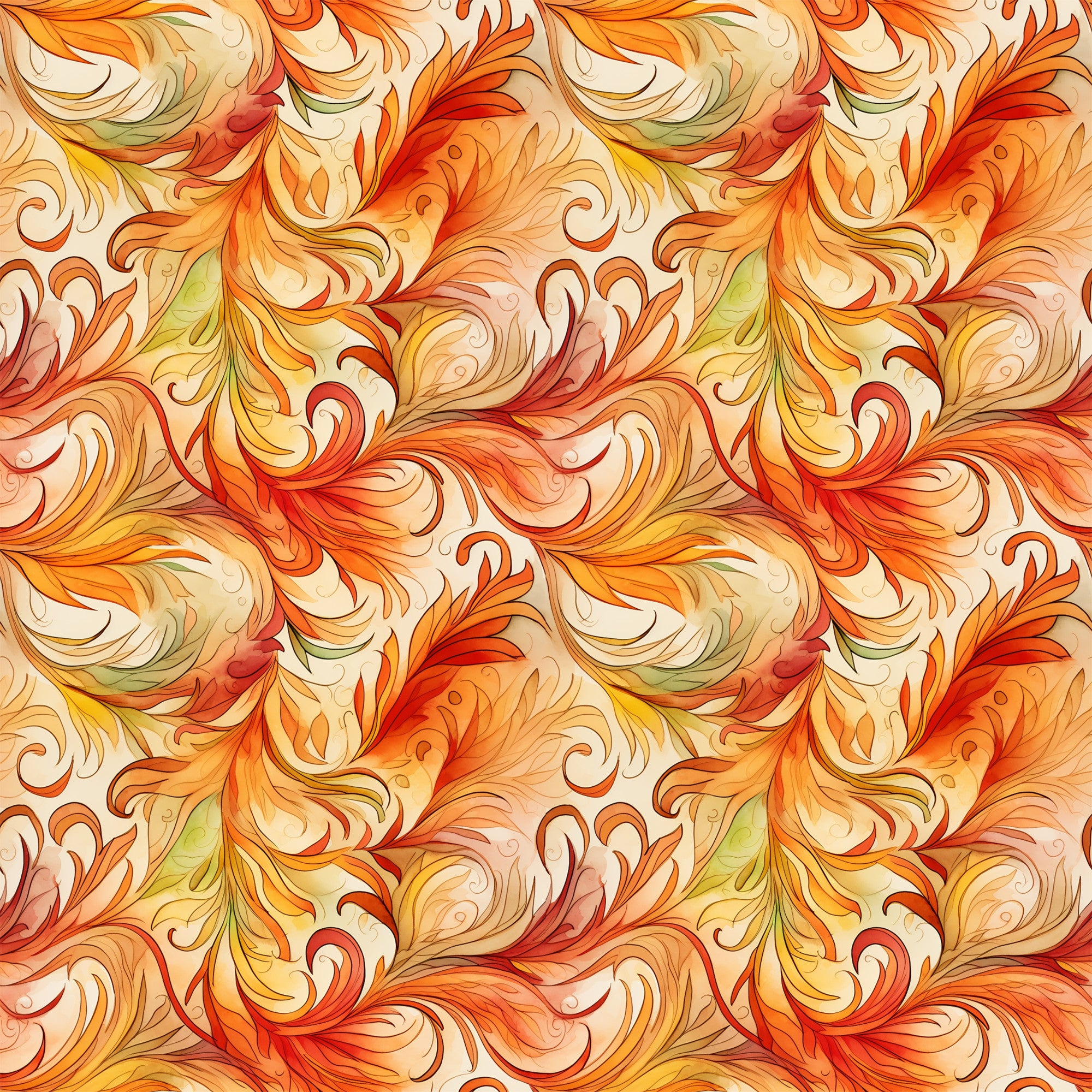 Autumn Swirls Pattern 10 Quilting Cotton Fabric – FabricMegaStore.com