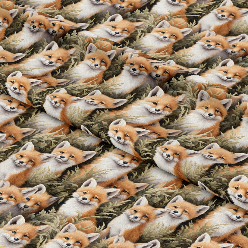 Baby Foxes Pattern 21 Quilting Cotton Fabric – FabricMegaStore.com