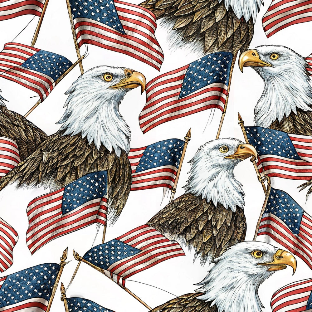 Bald Eagle Patriotic Pattern 10 Quilting Cotton Fabric ...
