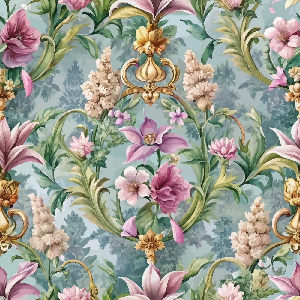 Baroque Florals Pattern 213 Quilting Cotton Fabric – FabricMegaStore.com